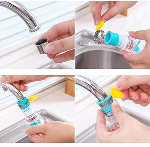 Kitchen Faucet Water Filter, Water Purifier, Kitchen Faucet Head 360¡ã Rotatable Faucet Sprayer Tap Booster Filter, Adsorbing Rust in Water, Residual Sand Chlorine, Harmful Heavy Metal Ions