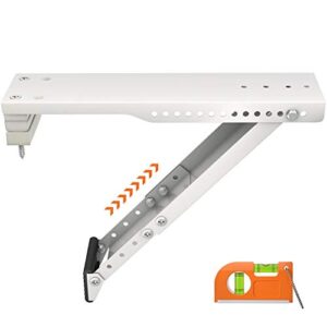 luckin window air conditioner support bracket, universal for 5,000-12,000 btu ac units, up to 85lbs, adjustable extender leg & megnetic spirit level