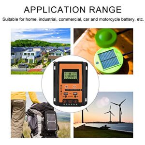 Solar Charge Controller, Plastic IP32 12V/24V 30A 50A MPPT Solar Charge Controller Solar Panel Battery Regulator Dual USB LCD Display(30A)