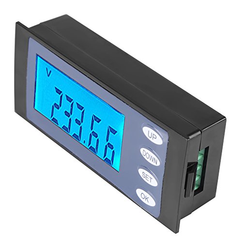 Oumefar Digital AC 80 260V 100A High Precision Current Voltage Watt KWh Time Panel Meter Voltmeter + CT Electric Gauge Accuracy Volt Monitor with LCD Backlight Display