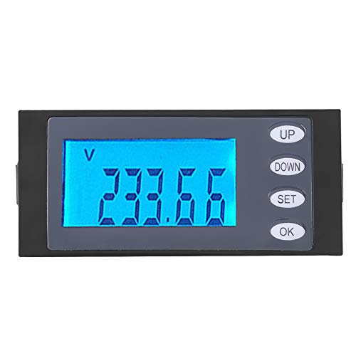 Oumefar Digital AC 80 260V 100A High Precision Current Voltage Watt KWh Time Panel Meter Voltmeter + CT Electric Gauge Accuracy Volt Monitor with LCD Backlight Display