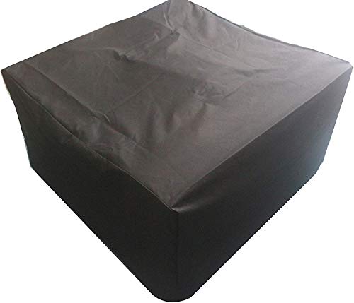 Homesicker Fire Pit Cover Square (31”L x 31”W x 24”H, Black)