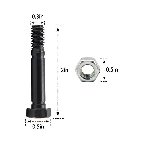 Ganivsor Replacement Snowthrower Shear Pin 4Bolt & 5Nut for Ariens Snowblower 52100100 521001 00659100 ST824E ST1027LE