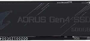 GIGABYTE AORUS Nvme Gen4 M.2 500GB PCI-Express 4.0 Interface High Performance Gaming, 3D TLC NAND Flash, External DDR Cache Buffer, SSD GP-AG4500G