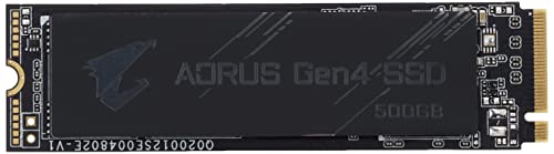 GIGABYTE AORUS Nvme Gen4 M.2 500GB PCI-Express 4.0 Interface High Performance Gaming, 3D TLC NAND Flash, External DDR Cache Buffer, SSD GP-AG4500G