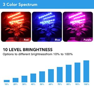 Grow Lights for Indoor Plant Growing Lamp,GooingTop Free Standing Plant Lamp with Red Blue LED for Small Mini Succulent Seedling Growth,Mixed Color Spectrum with Timer 3 9 12Hrs