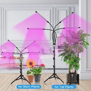 Grow Lights for Indoor Plant Growing Lamp,GooingTop Free Standing Plant Lamp with Red Blue LED for Small Mini Succulent Seedling Growth,Mixed Color Spectrum with Timer 3 9 12Hrs