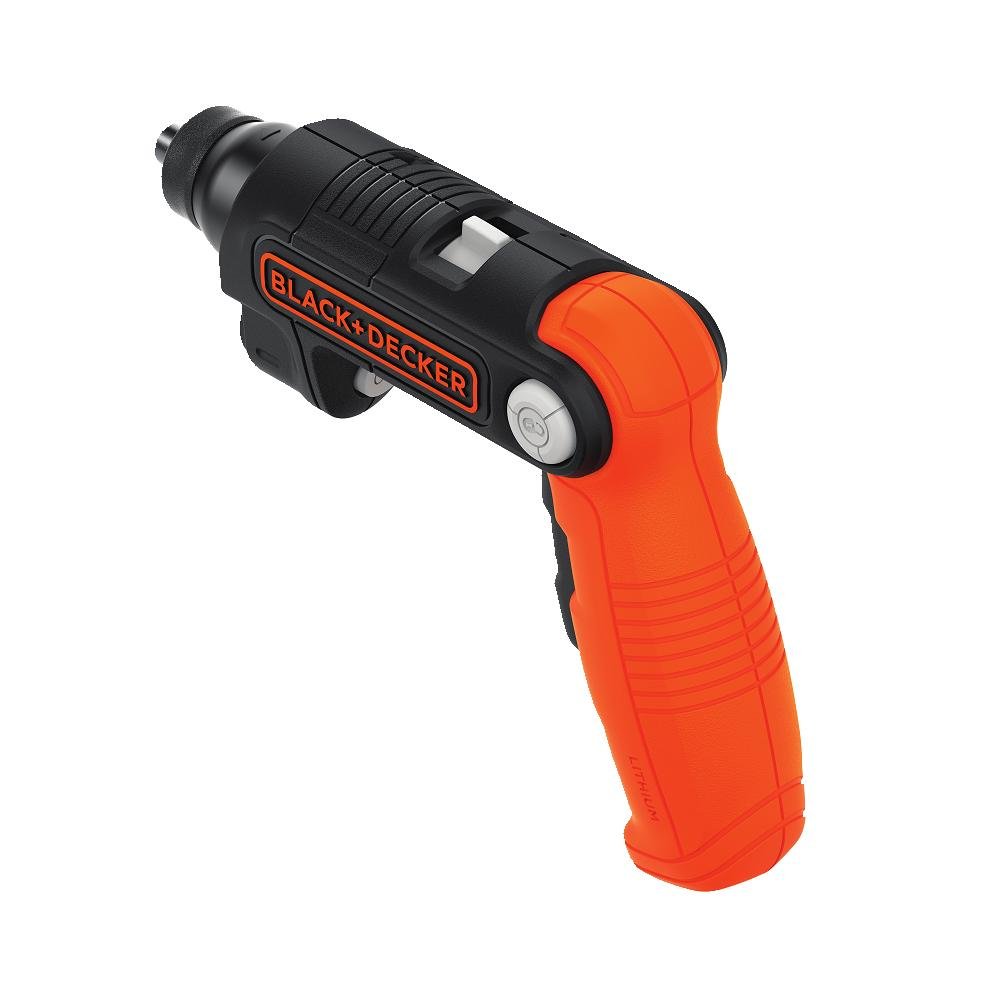 BLACK+DECKER 4V MAX Cordless Screwdriver with LED Light & Right Angle Attachment (BDCSFL20C & BDCSRAA)