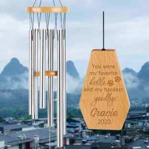 personalized pet memorial wind chime, custom pet wind chimes, loss of pet sympathy, dog memorial, pet loss of dog remembrance, dog sympathy wind chime, pet sympathy, dog loss