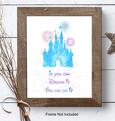 World Castle Inspirational Quote Wall Decor Set -Motivational Room Decoration Wall Art - Poster Print for Boy, Girl Kids Bedroom - Gift for Women and Fans - 8x10 Unframed print