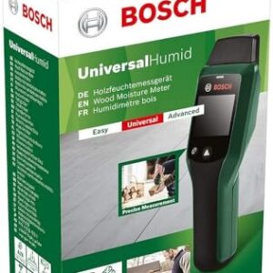 Bosch moisture meter UniversalHumid (precise results thanks to wood group selection and LED traffic light for easy interpretation)