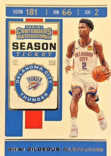 SHAI GILGEOUS-ALEXANDER Basketball Card - 2019-20 Panini Contenders Season Ticket Basketball Card - 1st Year Oklahoma City Thunder Card