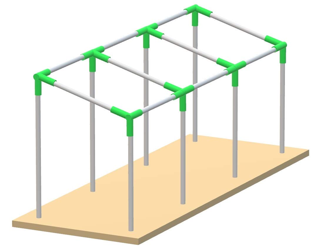 GoodsZone Canopy Fittings Kit 1 3/8" Slant Roof Carport Gazebo Slope Lean to Shed Greenhouse Frame Connectors, Full Set for 6, 8, 10 Legs, Choose Size (for 8 Legs)