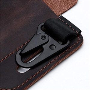 Multitool Leather Sheath EDC Pocket Organizer - High Leather Quality, Multitools Holder Holster EDC Essentials Organizer Belt Pouch,Knife Organizer Leather Sheath (Brown)