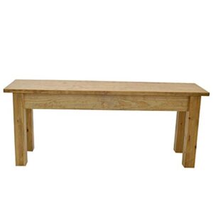 golden oak farmhouse bench