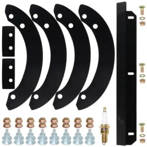 poseagle 06720-v10-020 auger rubber kit with 76322-v10-020 scraper blade replaces honda hs520 paddles, honda hs520 paddle kit, honda hs720 paddles for honda hs520, hs720, 20 inch snow blowers