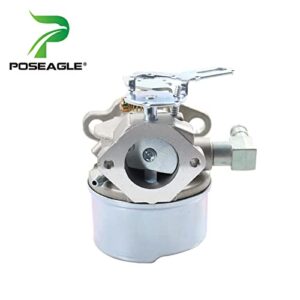 POSEAGLE 640084 Carburetor with 30727 Air Cleaner Replaces Tecumseh 632107, 632107A, 640084, 640084A, 640084B, 640299 for Tecumseh HSSK50, HSSK55, HS50, LH195SP, LH195SA Engines