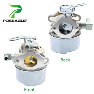 POSEAGLE 640084 Carburetor with 30727 Air Cleaner Replaces Tecumseh 632107, 632107A, 640084, 640084A, 640084B, 640299 for Tecumseh HSSK50, HSSK55, HS50, LH195SP, LH195SA Engines