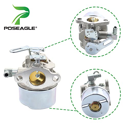 POSEAGLE 640084 Carburetor with 30727 Air Cleaner Replaces Tecumseh 632107, 632107A, 640084, 640084A, 640084B, 640299 for Tecumseh HSSK50, HSSK55, HS50, LH195SP, LH195SA Engines