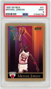 michael jordan 1990-91 skybox basketball card #41 graded psa 9 mint