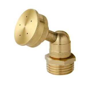 Feelers Brass Misting Spray Nozzle, 1/2" BSPF 5-Holes Atomizing Spray Garden Sprinklers Agricultural Irrigation System Adapter Fitting (Pack of 2)