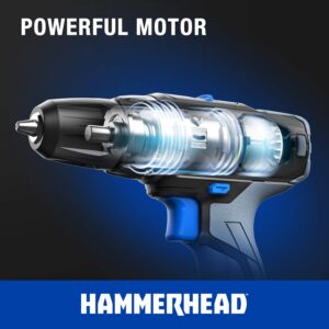 Hammerhead 20V 2-Speed Cordless Drill Driver Kit with 1.5Ah Battery and Charger - HCDD201