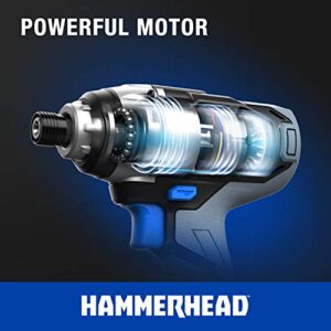 Hammerhead 20V 1/4 Inch Cordless Impact Driver Kit with 1.5Ah Battery and Charger – HCID201