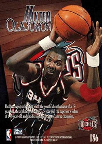 1996-97 SkyBox Z-Force Series 2 Basketball #186 Hakeem Olajuwon Houston Rockets Official NBA Trading Card