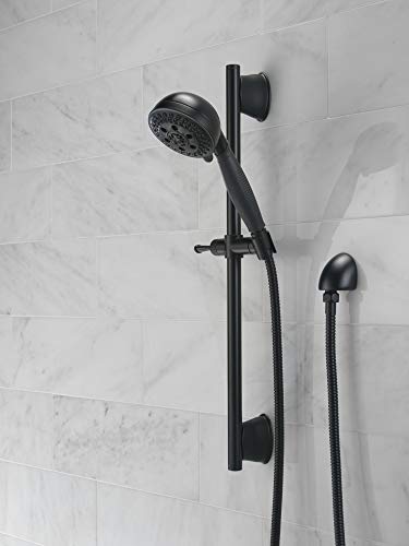 DELTA FAUCET 51559-BL H2Okinetic Slide Bar Hand Shower Handshower, Matte Black