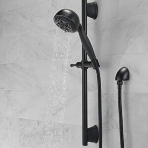 DELTA FAUCET 51559-BL H2Okinetic Slide Bar Hand Shower Handshower, Matte Black