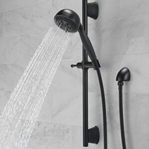 DELTA FAUCET 51559-BL H2Okinetic Slide Bar Hand Shower Handshower, Matte Black