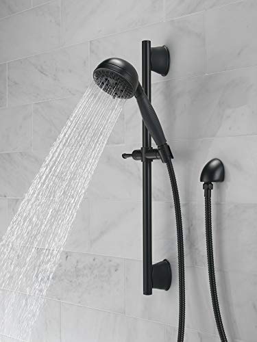 DELTA FAUCET 51559-BL H2Okinetic Slide Bar Hand Shower Handshower, Matte Black