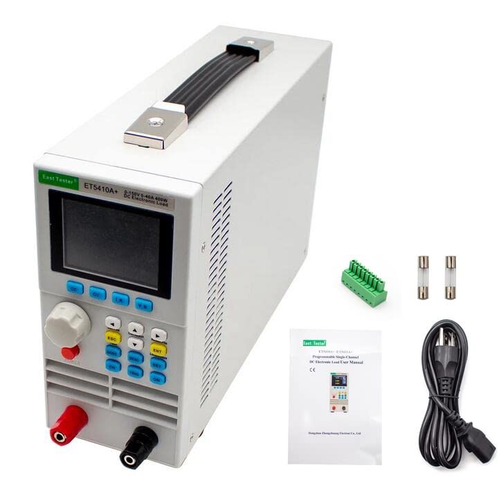 ET5410A+ Programmable 400W DC Electronic Load Battery Load Tester DC Tester Battery Internal Resistance Tester 0-150V 0-40A (ET5410A+, USB)