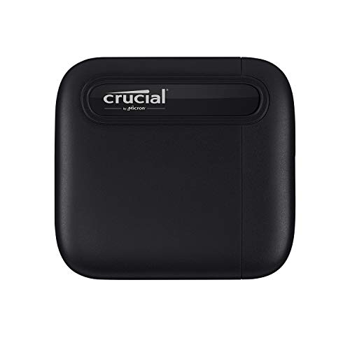 Crucial X6 1TB Portable SSD - Up to 800MB/s - PC and Mac - USB 3.2 USB-C External Solid State Drive - CT1000X6SSD9