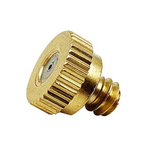 RuoFeng Mister Nozzles Brass For Outdoor Cooling System Low-Pressure Atomizer 22 pcs Orifice 0.028" (0.7 mm) 10-24 UNC