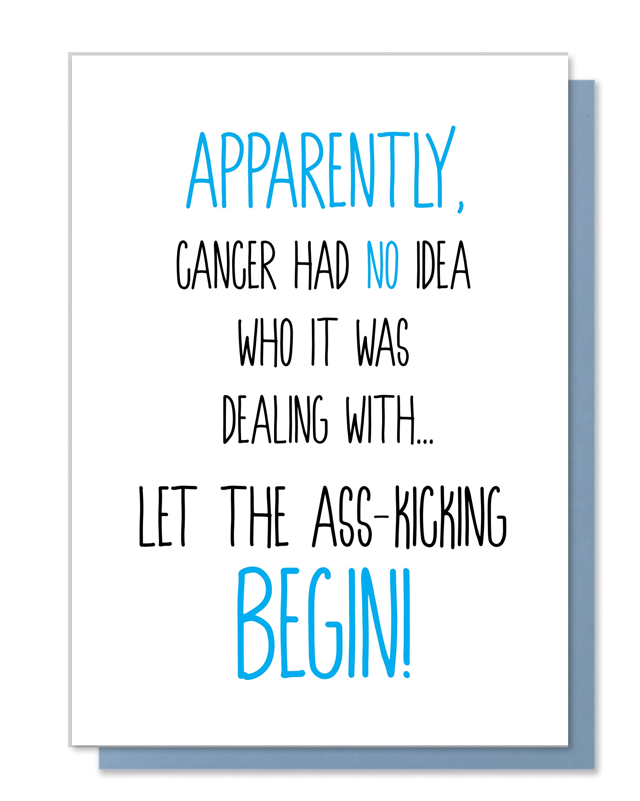 PRESS & POUR Funny Cancer Card, Cancer Encouragment Card, Cancer Get Well Card, Fuck Cancer Card