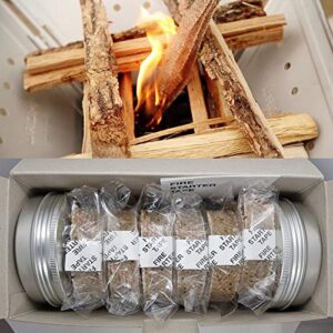 Jute Fire Starter Tapes as Outdoor Kindling with Swiss Design, Ignite firewood or Charcoal at Camping Barbecue Fireplace, 8 Rolls (3 Meter Long Each) in a Box, Portable and Convenient