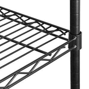 ZENY 4-Shelf Adjustable, Heavy Duty Storage Shelving Unit, Steel Organizer Wire Rack, Storage Rack with Leveling Feet for Kitchen Office Garage