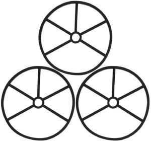 appliafit 3-pack diverter spider gasket compatible with pentair 271148 for select top mount and side mount multiport valves (3-pack)