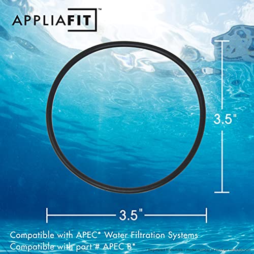 AppliaFit O-Rings Compatible with APEC 3.5 Inch O-Rings For APEC Ultimate and Essence Series Reverse Osmosis Water Filters, Version B (6-Pack)