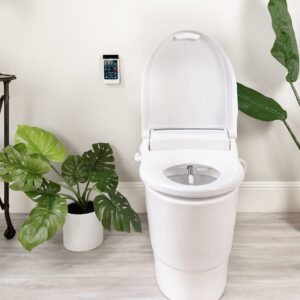 BidetMate 2000 Series Electric Bidet Heated Smart Toilet Seat with Unlimited Heated Water, Side Control Panel, Deodorizer, and Warm Air Dryer - Adjustable and Self-Cleaning - Fits Elongated Toilets