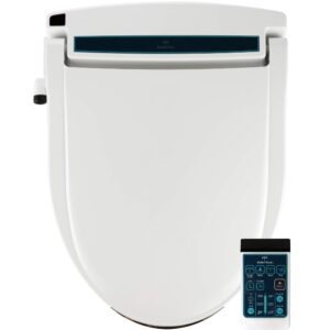 bidetmate 2000 series electric bidet heated smart toilet seat with unlimited heated water, wireless remote, deodorizer, and warm air dryer - adjustable and self-cleaning - fits elongated toilets