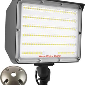 Dusk to Dawn Outdoor 100W LED Flood Light with Knuckle, 14000LM 1000W Equivalent, 100-277V 5000K Daylight, ETL Commercial LED Flood Light Fixture, Outdoor Security Lighting for Landscape,Parking Lot