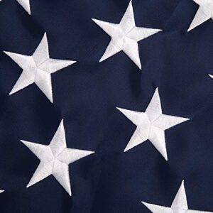 American Flag 3x5 ft Outdoor,US Flag 210D Oxford Nylon-Embroidered Star, Sewn Stripes,Brass Grommets,4 Rows of Lock Stitching, Heavy-Duty USA Flag