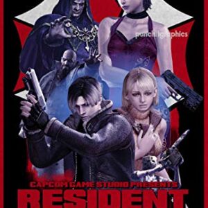 Resident Evil 4 RE4 (Black Background) Movie Style Artwork Original Art Print 11x17