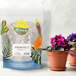 African Violet Potting Soil Mix (8 Quarts), Custom Hand Blended Soil Additive for Indoor Plants