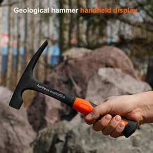 Rock Pick - 28 oz Geological Hammer with Pointed Tip & Shock Reduction Grip - 11.4 Inch