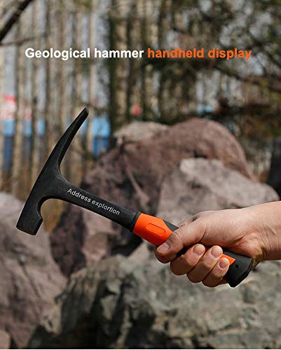 Rock Pick - 28 oz Geological Hammer with Pointed Tip & Shock Reduction Grip - 11.4 Inch