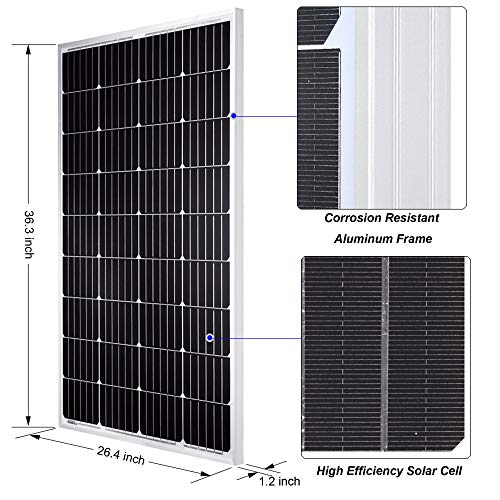 Pikasola 200 Watt 12/24V Solar Panel Kit for RV Boat Home: 2pcs 100W Monocrystalline Solar Panel Grade A + 12/24V Solar Charge Controller + 16ft &10ft Solar Cable + Z-Brackets