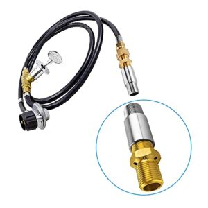 Liquid Propane Gas Fire Pit 1/2" LP Air Mixer Valve - Stainless Steel and Solid Brass, Air Mixture Valve High Capacity BTU